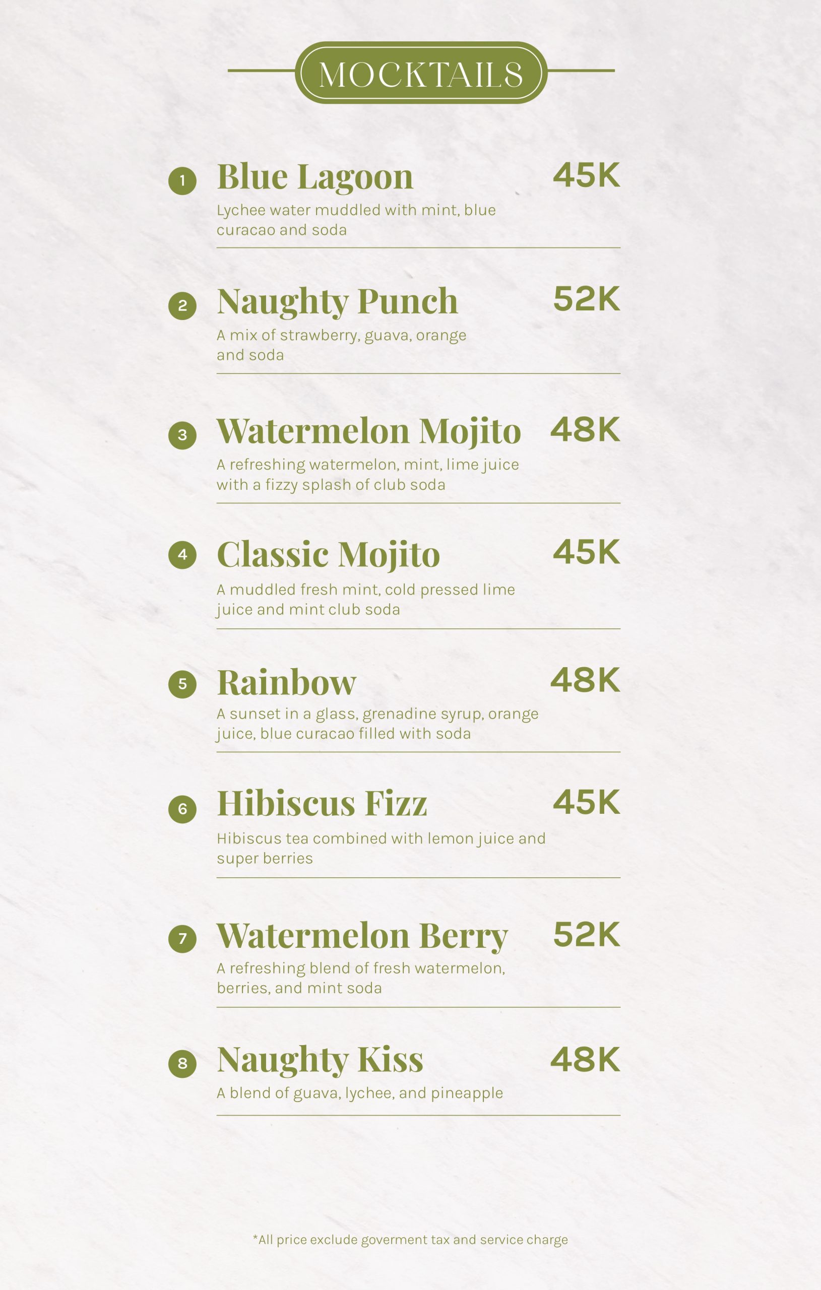 Menu | Naughty Olive